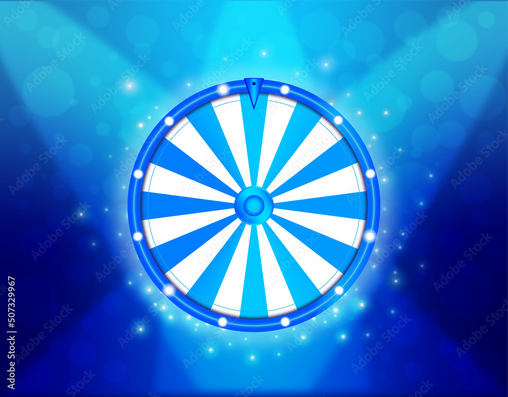 Colorful wheel of fortune. Blue background. Stock Vector | Adobe Stock