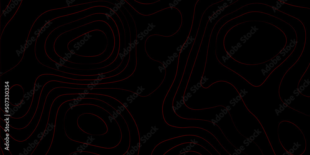 Luxury black abstract topographic map background with black lines ...