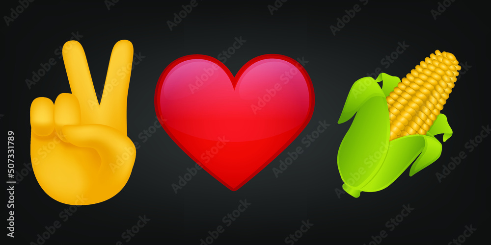 Peace Love and Corn Illustration Emoji Design. Motivational Quote ...