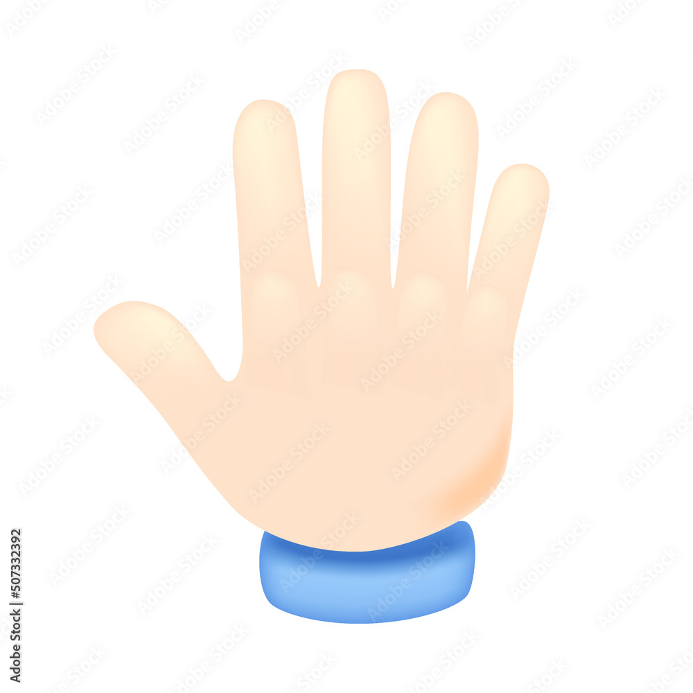 Raised Back Hand Emoji Icon Illustration Sign. CHANGE Vector Symbol ...