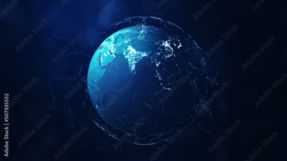 concept of global internet network connection technology. The world ...