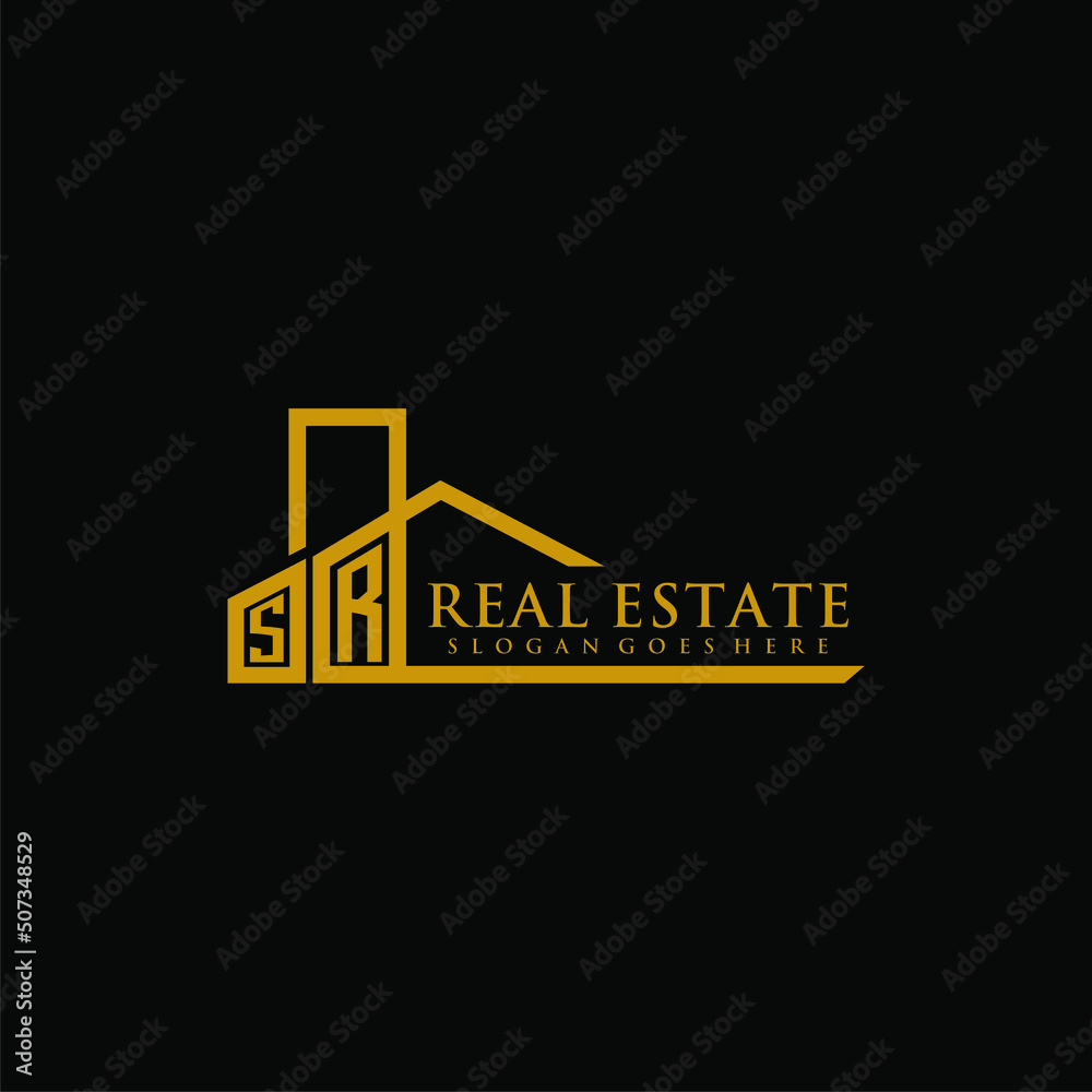 SR initial monogram logo for real estate design Stock Vector | Adobe Stock