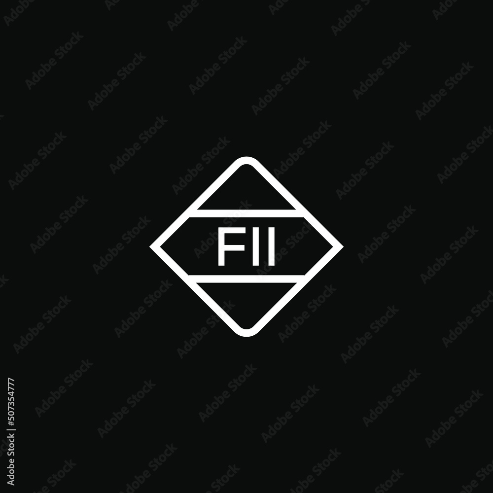 FII letter design for logo and icon.FII monogram logo.vector ...