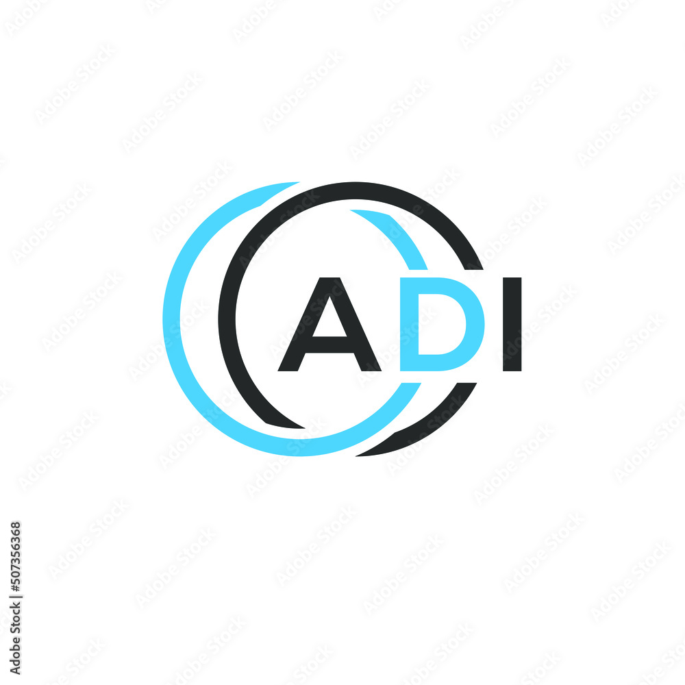 ADI logo monogram isolated on circle element design template, ADI ...