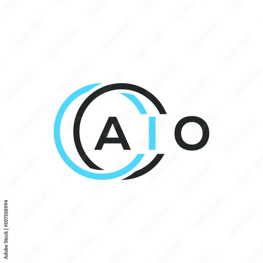 AIO logo monogram isolated on circle element design template, AIO ...