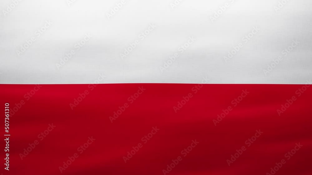 Wavy Polish flag in 4K, Texture Background of Flagpole. National flag ...