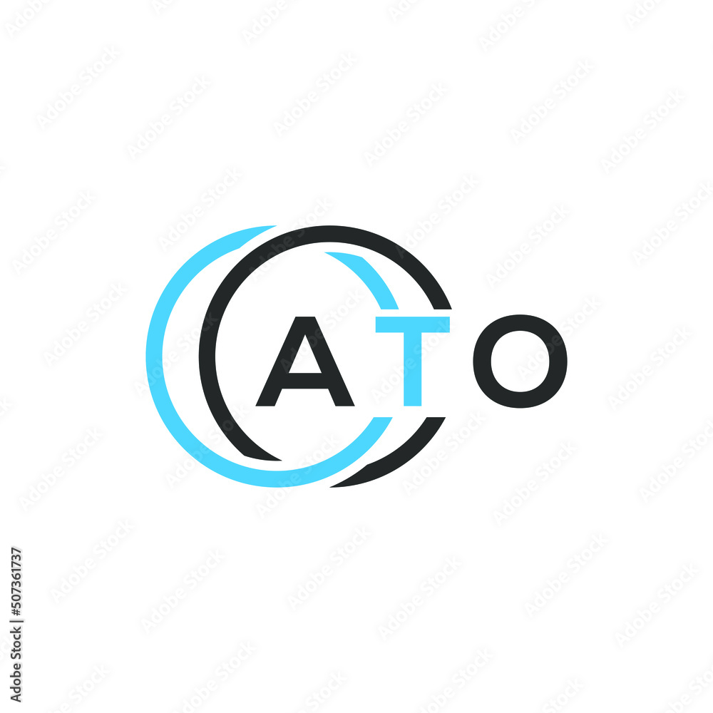 Vettoriale Stock ATO logo monogram isolated on circle element design ...