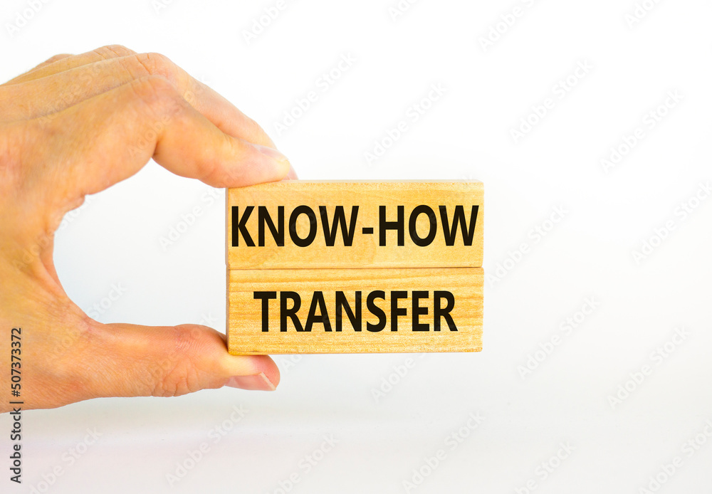 Know-how transfer symbol. Concept words Know-how transfer on wooden ...