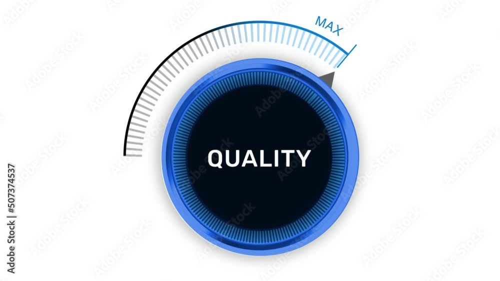 Quality assurance concept background with Button node rotating to the ...