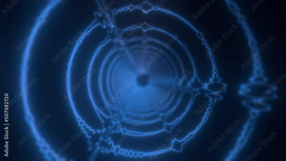 Vídeo do Stock: VJ motion graphics, audio vu meter spectrum waveform ...