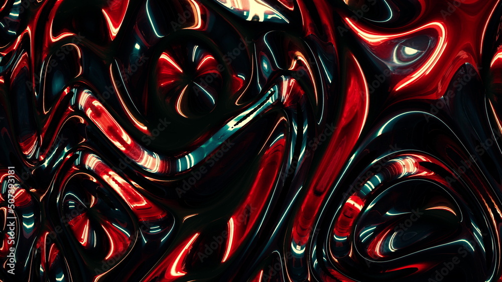 Multicolored iridescent surface with ripples. Trendy vibrant texture ...