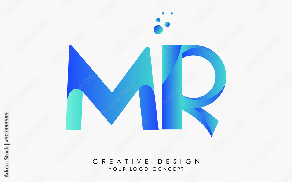 MR letter logo design template vector Stock Vector | Adobe Stock