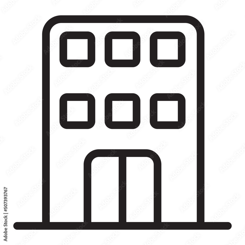 office building outline icon Stock Vector | Adobe Stock