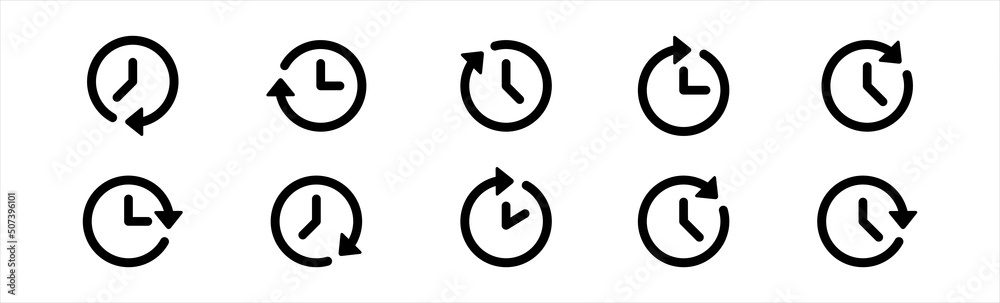 History icons. Account history vector symbol for apps and websites ...