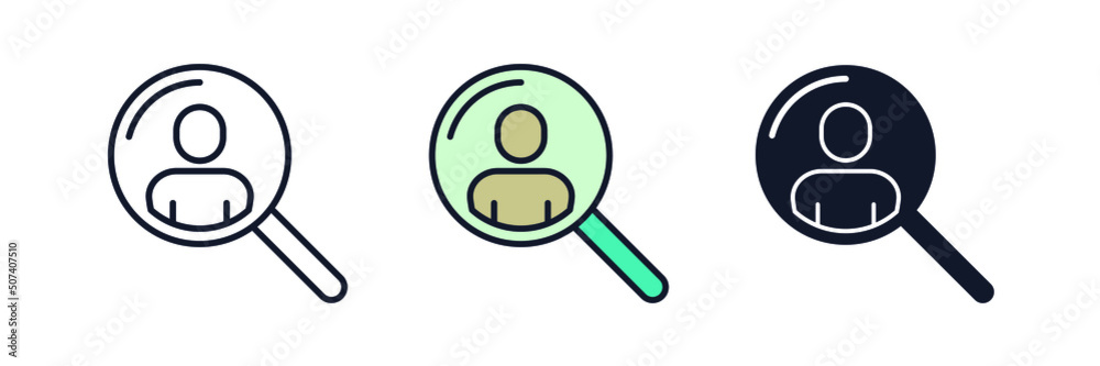 recruitment icon symbol template for graphic and web design collection ...