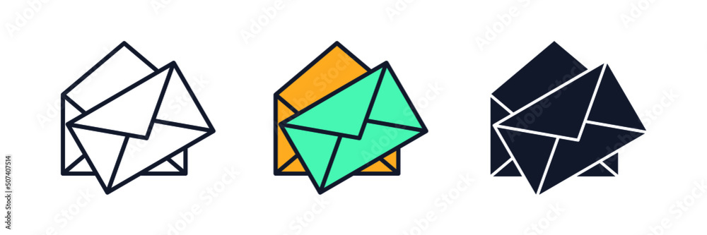 email icon symbol template for graphic and web design collection logo ...