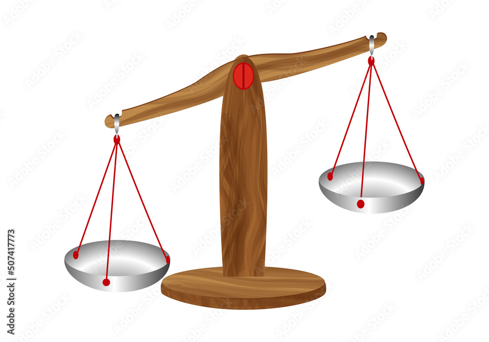 Desequilibrio en la balanza. Desajuste. Problema. Balanza ...