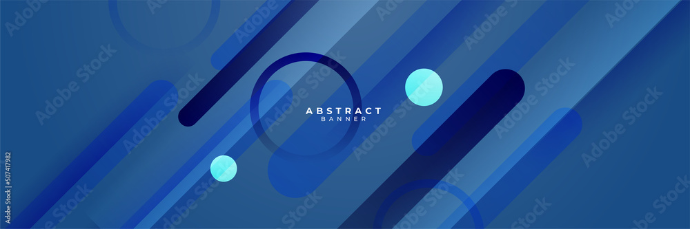 Blue abstract banner background Stock Vector | Adobe Stock