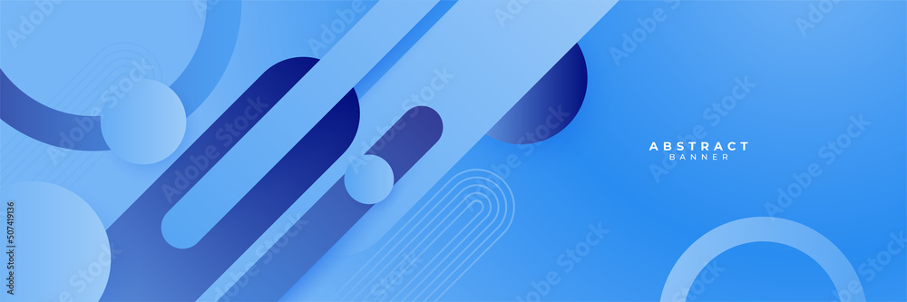 Blue abstract banner background Stock Vector | Adobe Stock