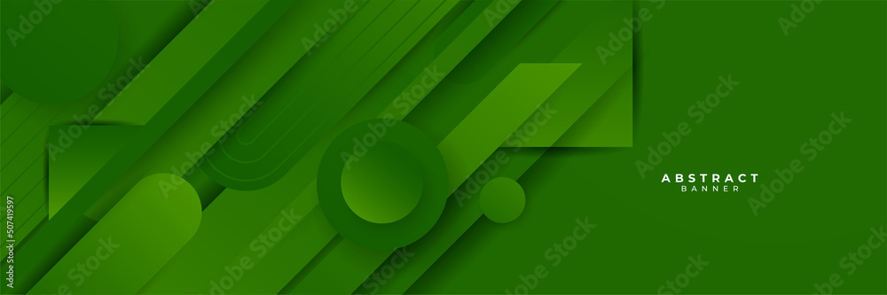 Green abstract banner background Stock Vector | Adobe Stock