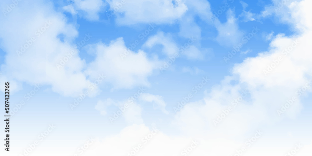 Air clouds in the blue sky. blue backdrop in the air. abstract style ...