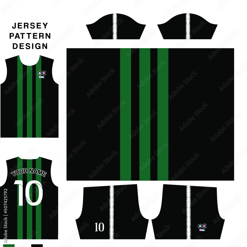 Jersey printing design pattern for soccer, badminton, basketball ...