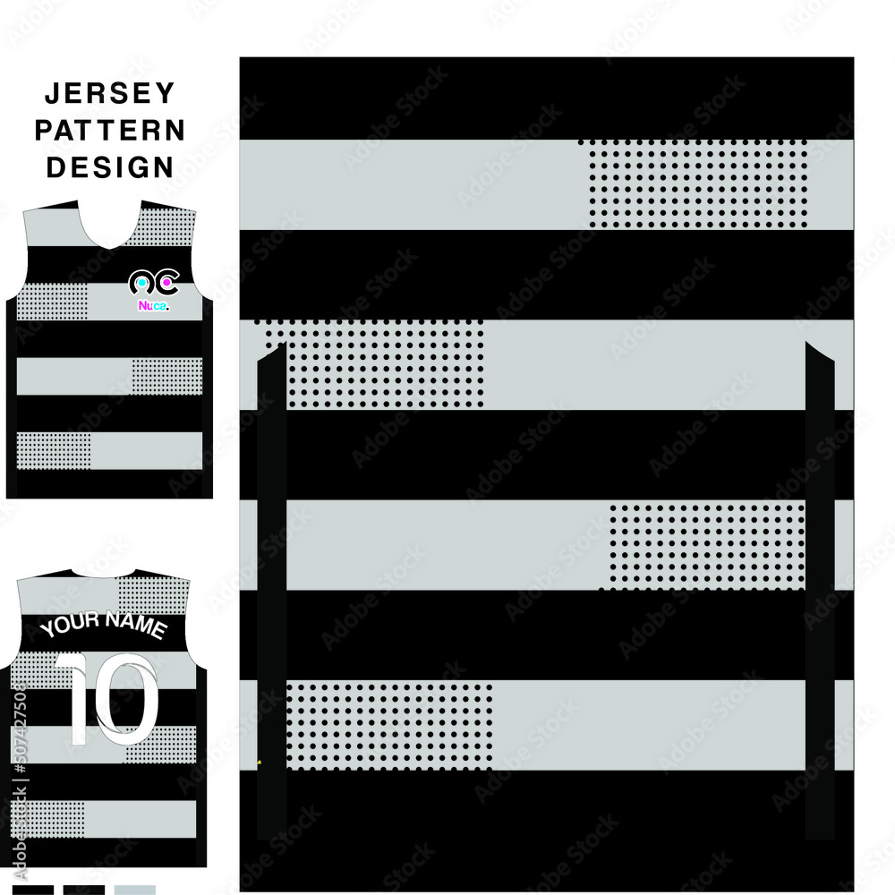 Jersey printing design pattern for soccer, badminton, basketball ...
