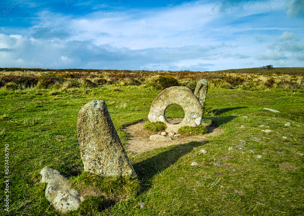 Men-an-Tol known as Men an Toll or Crick Stone - small formation of ...