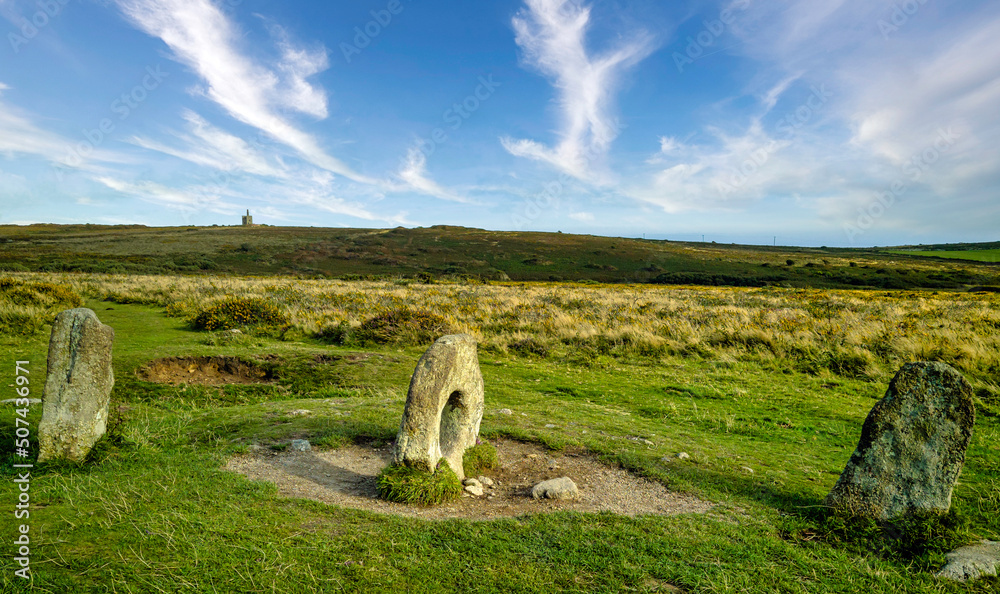 Men-an-Tol known as Men an Toll or Crick Stone - small formation of ...