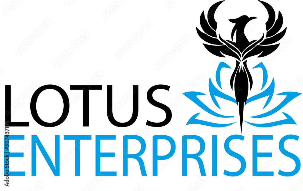 Lotus Enterprises Logo Stock Vector | Adobe Stock
