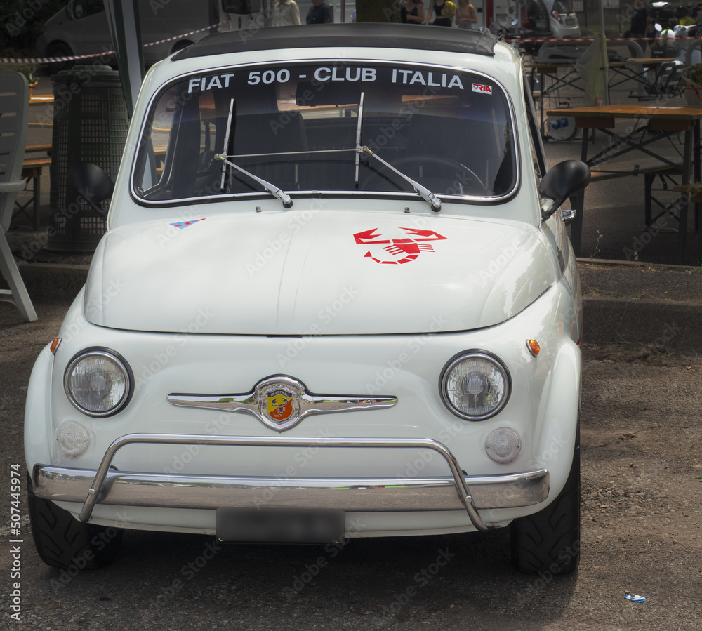 italian old fashioned car Fiat 500 Abarth from the early 1960s ...