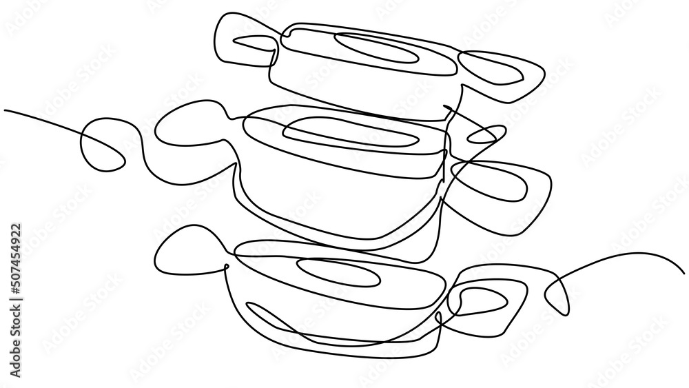 Doodle ridges in one line on a white background. Ridge abstract close ...