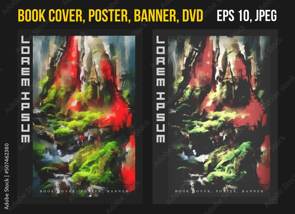 Book Cover for the Web Presentation. Fantasy celtic forest. Square ...