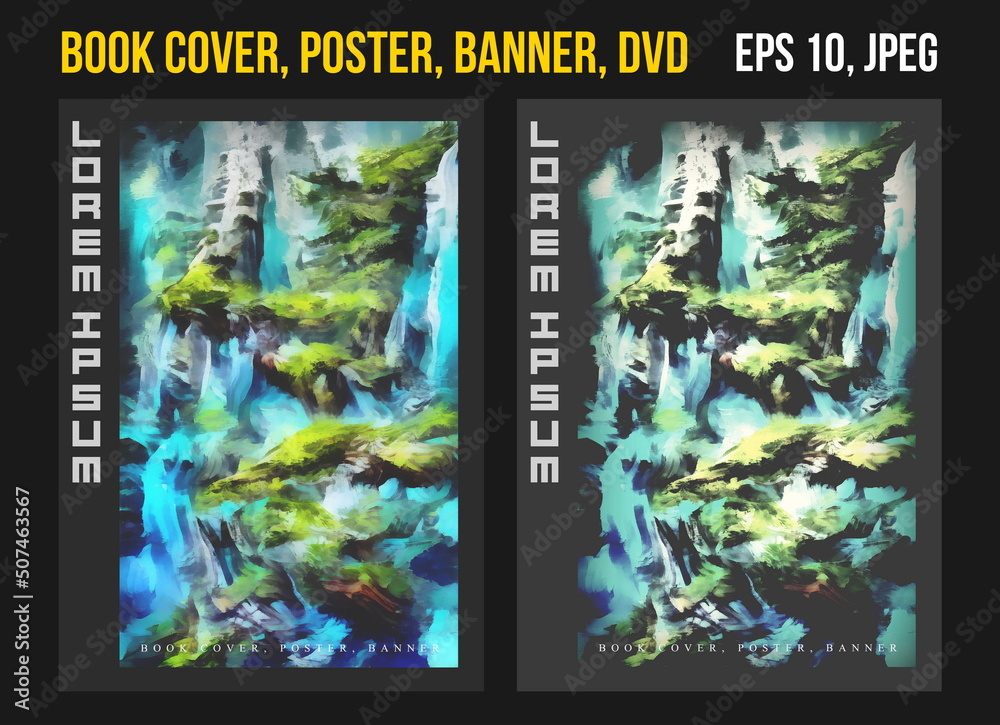 Book Cover for the Web Presentation. Fantasy celtic forest. Square ...