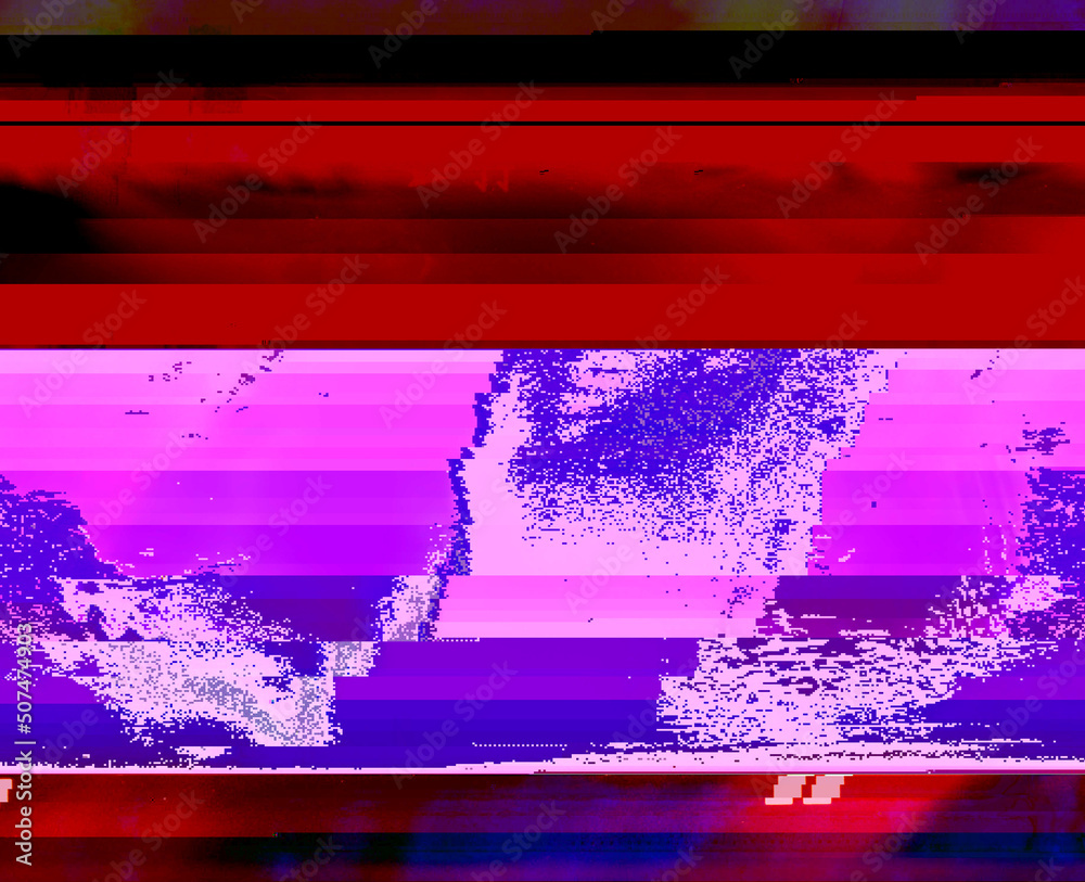 Abstract corrupted graphics and psychedelic colors unique digital ...