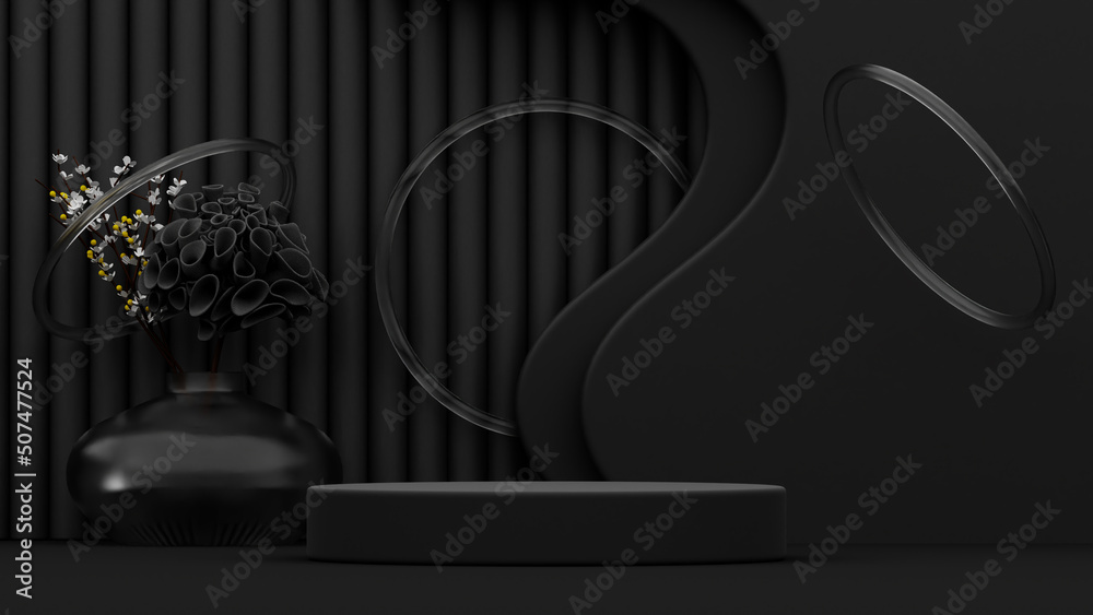 Black Premium Product Photography Background 3d rendering Stock ...