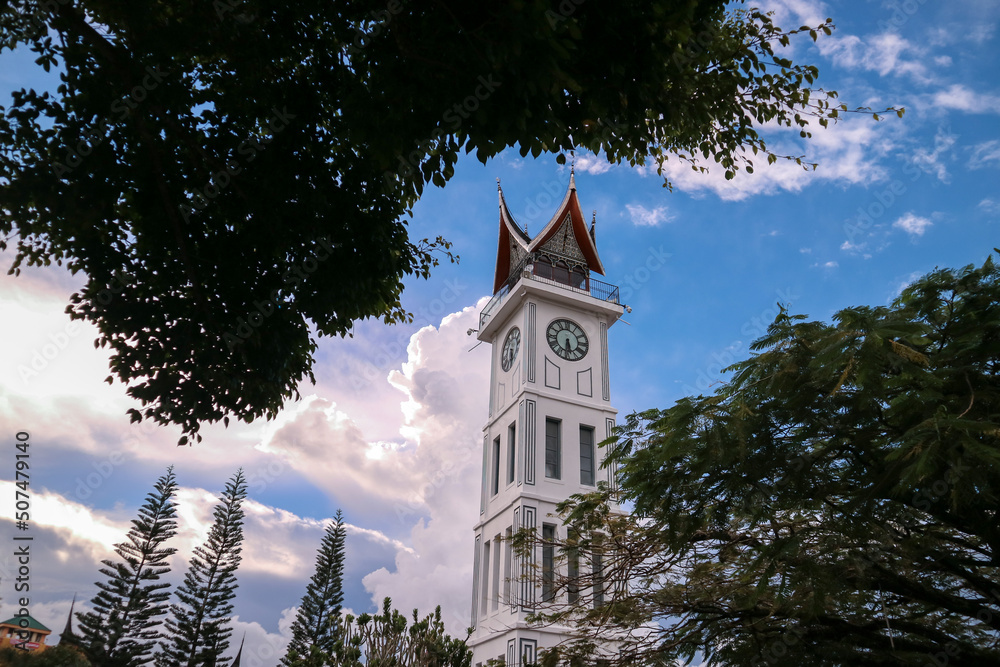 Jam Gadang is a clock tower that is a marker or icon for the City of ...