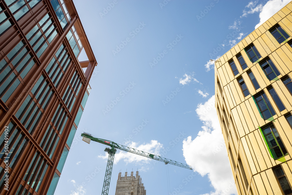 Newcastle upon Tyne UK: 2nd Aug 2020: High-rise construction ...