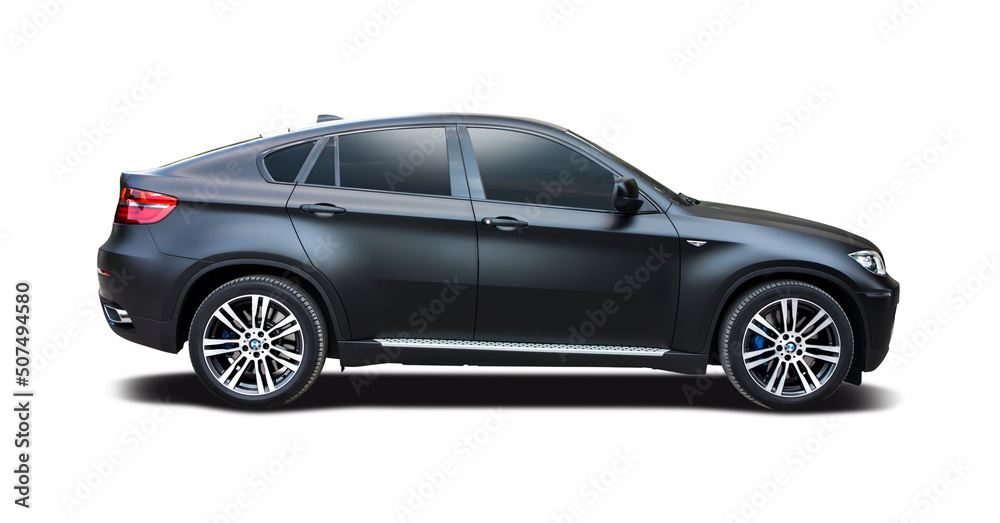 Bmw X6M SUV car, side view isolated on white background, 16 June 2015 ...