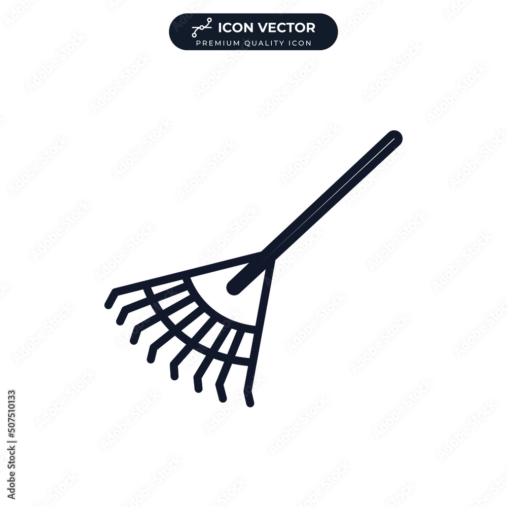 rake icon symbol template for graphic and web design collection logo ...