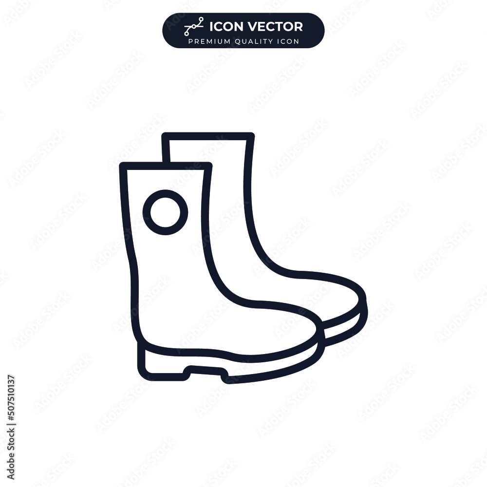 rubber boots icon symbol template for graphic and web design collection ...
