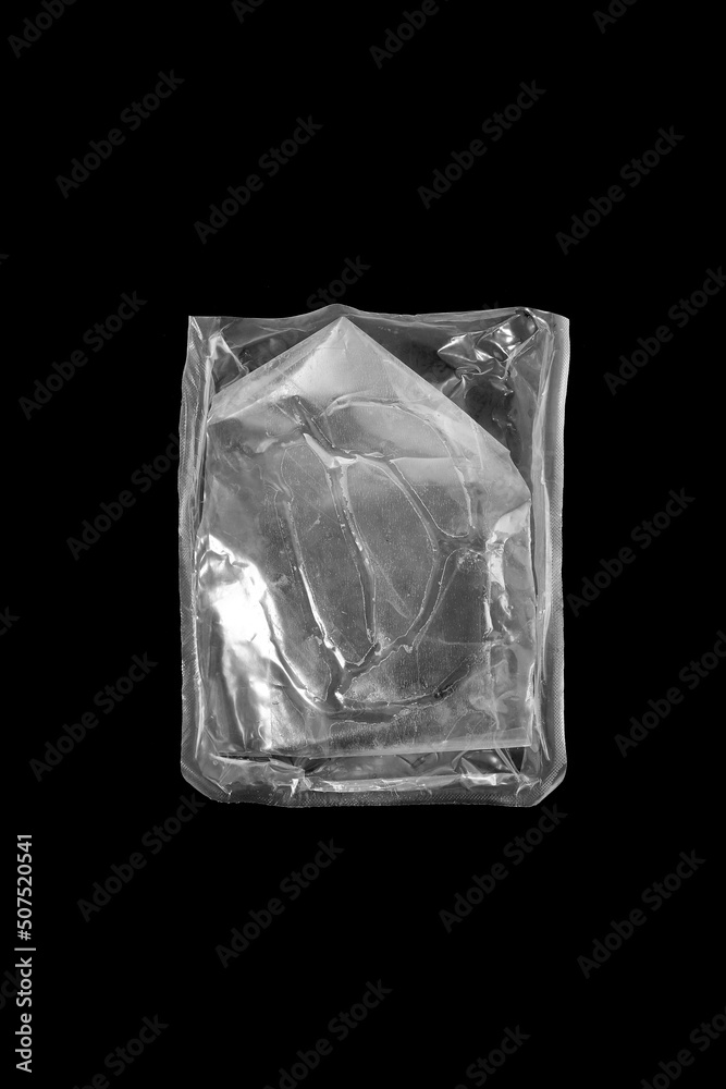 Transparent plastic film pack texture effect with crumpled and wrinkled ...