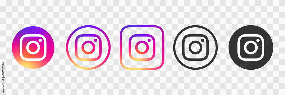 Instagram logo by Meta social media network app icon set collection ...