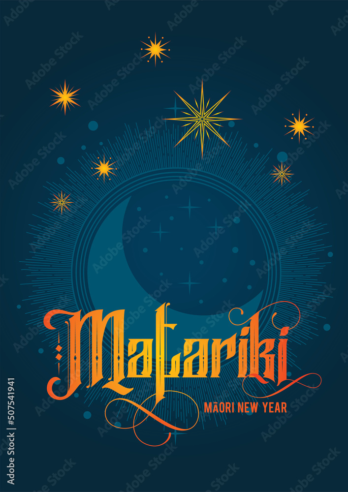 NZ Matariki Maori New Year Stars Stock Vector | Adobe Stock