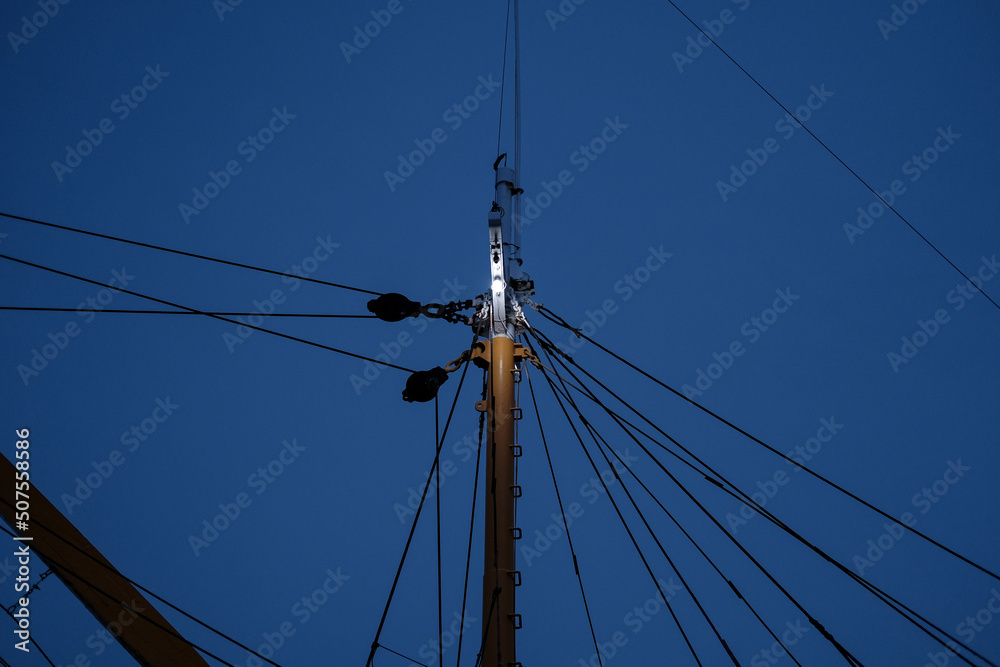 The mast of a sailing ship is a tall mast, or arrangement of masts ...
