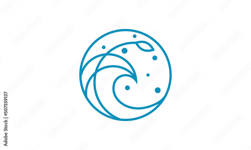 ocean natural logo. Seaweed logo designs icon. sea vector Stock Vector ...