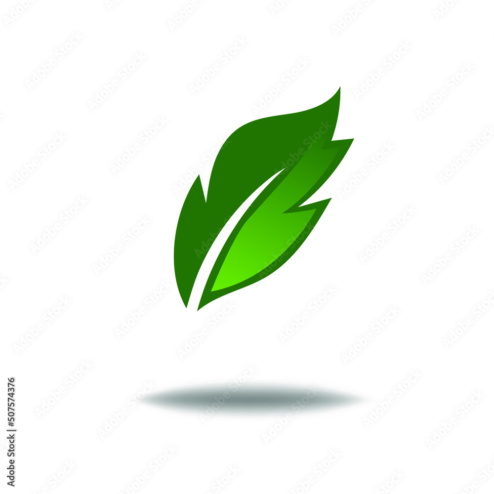 stylized leaf icon or symbol silhouette suited for logo design concept ...