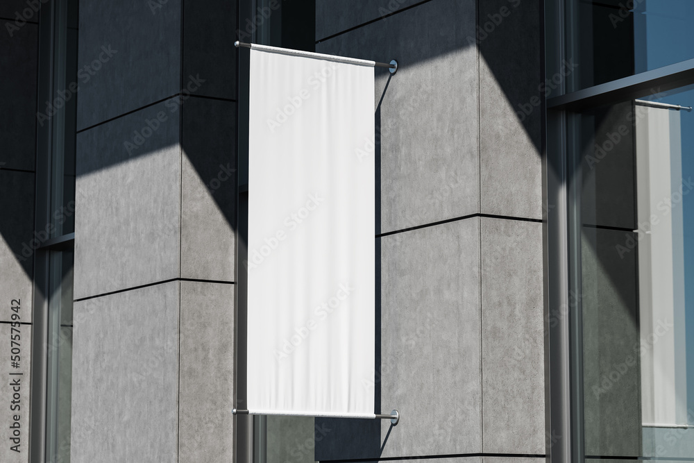 Signboard city roll up poster for commercial ad on the streets. Mock up ...