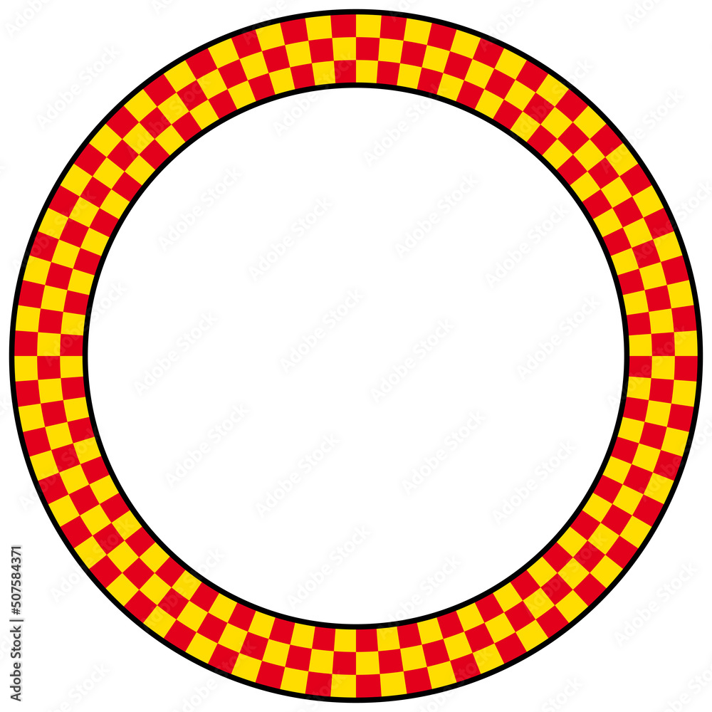 Red Checkered Pattern Border