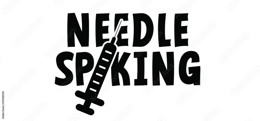 Needle spiking line pattern icon or pictogram. People, person are ...